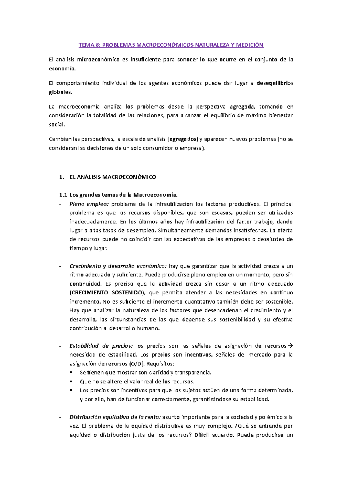 EC. POL. Y HAC. PÚB. Macroeconomia TEMA 6 - TEMA 6: PROBLEMAS ...