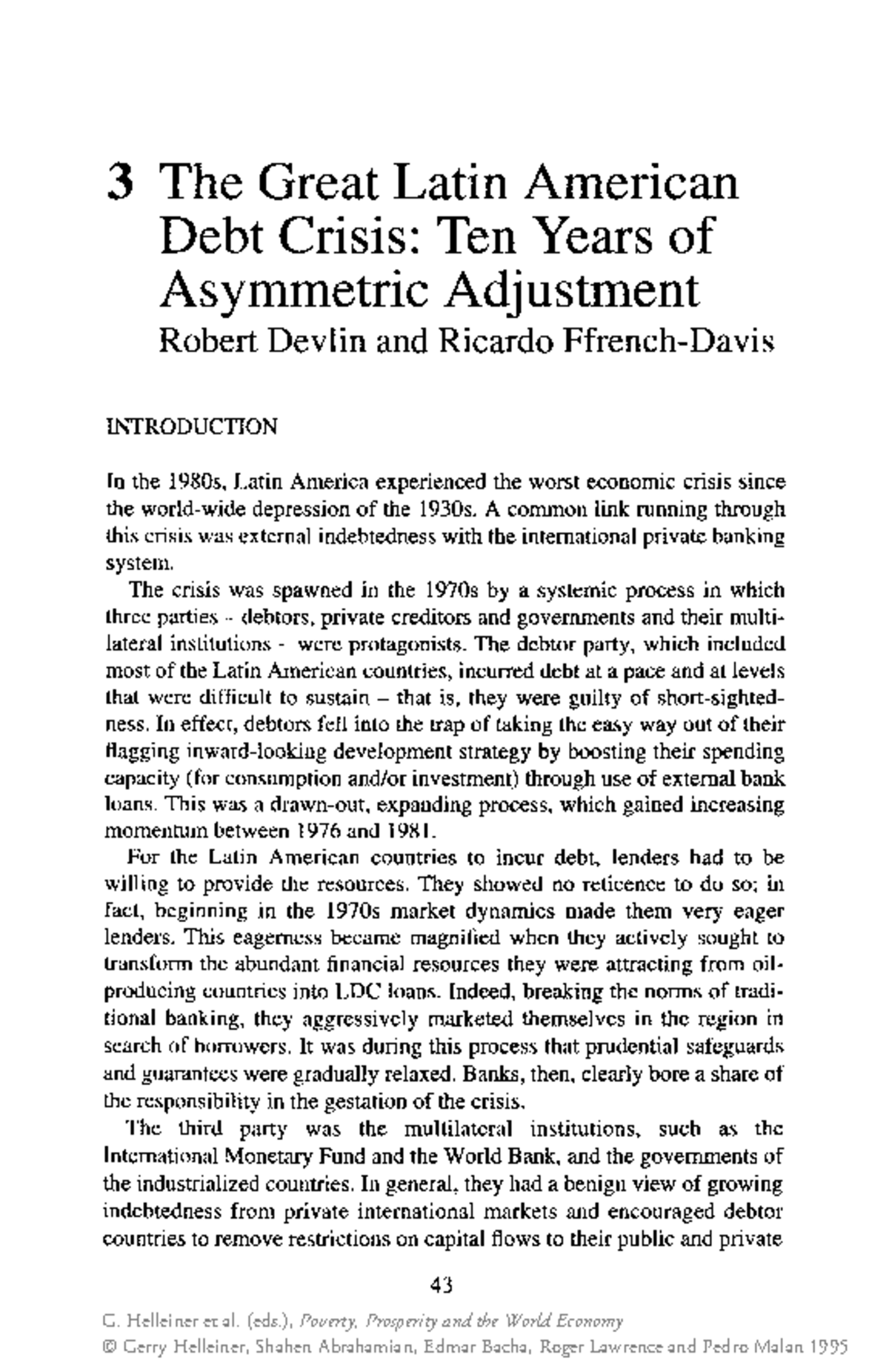 Debt crisis - world economy lecture notes - 3 The Great Latin American ...