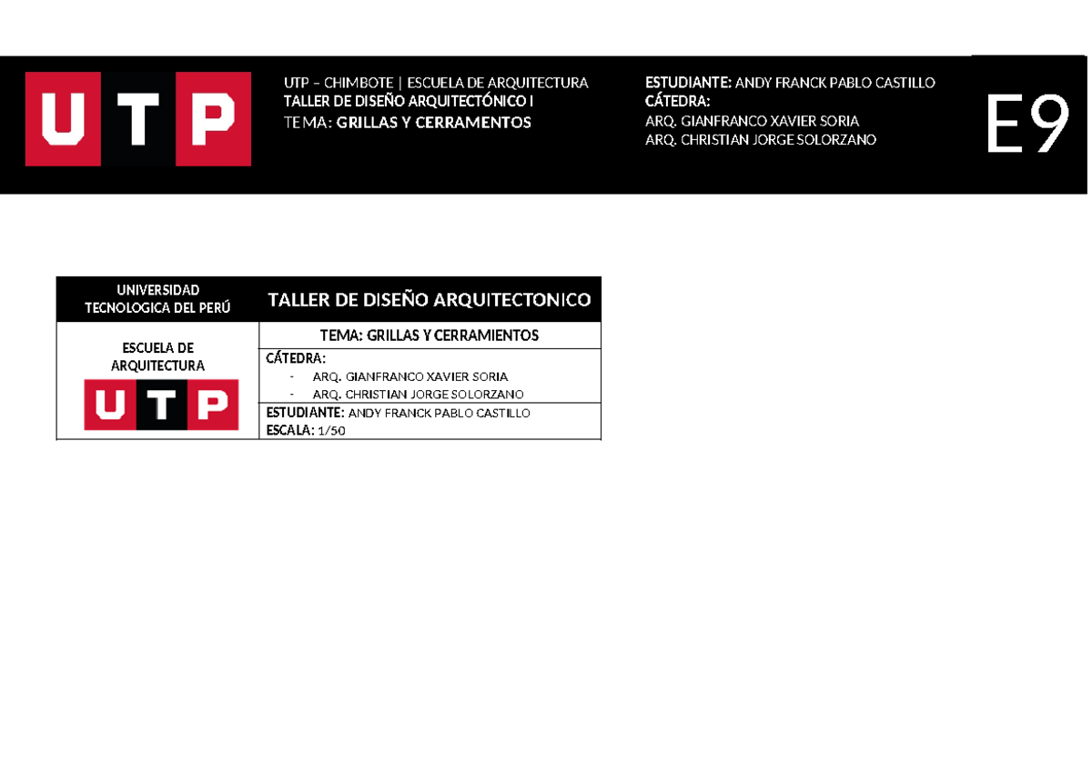 Menbrete Editable - UTP – CHIMBOTE | ESCUELA DE ARQUITECTURA TALLER DE DISEÑO ARQUITECTÓNICO I ...
