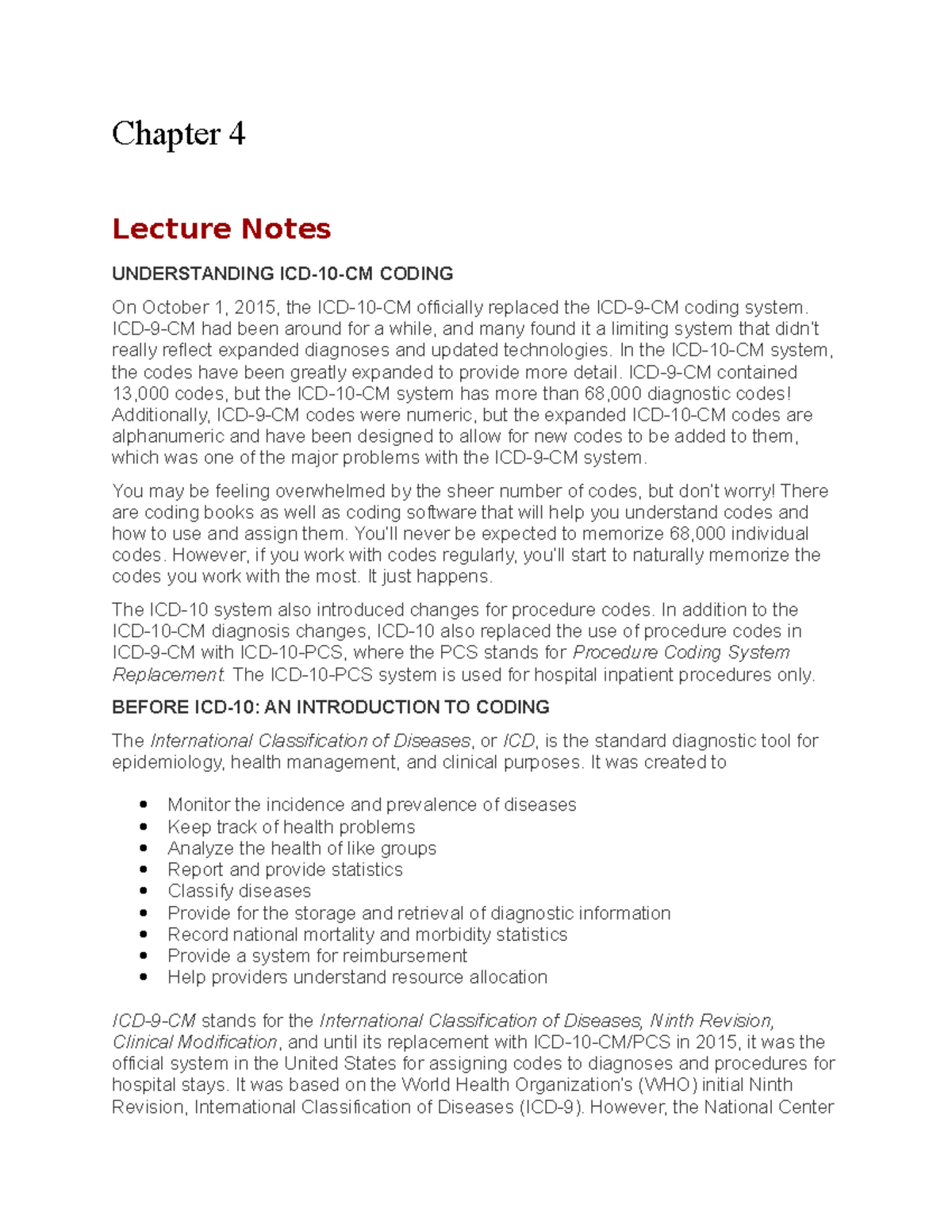 Chapter 4 - class notes for quiz. Study guide for quiz and test. All ...