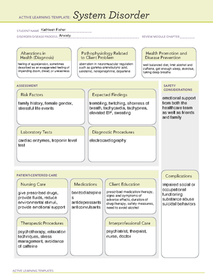 Autism System Disorder ATI Template - ####### ACTIVE LEARNING TEMPLATES ...