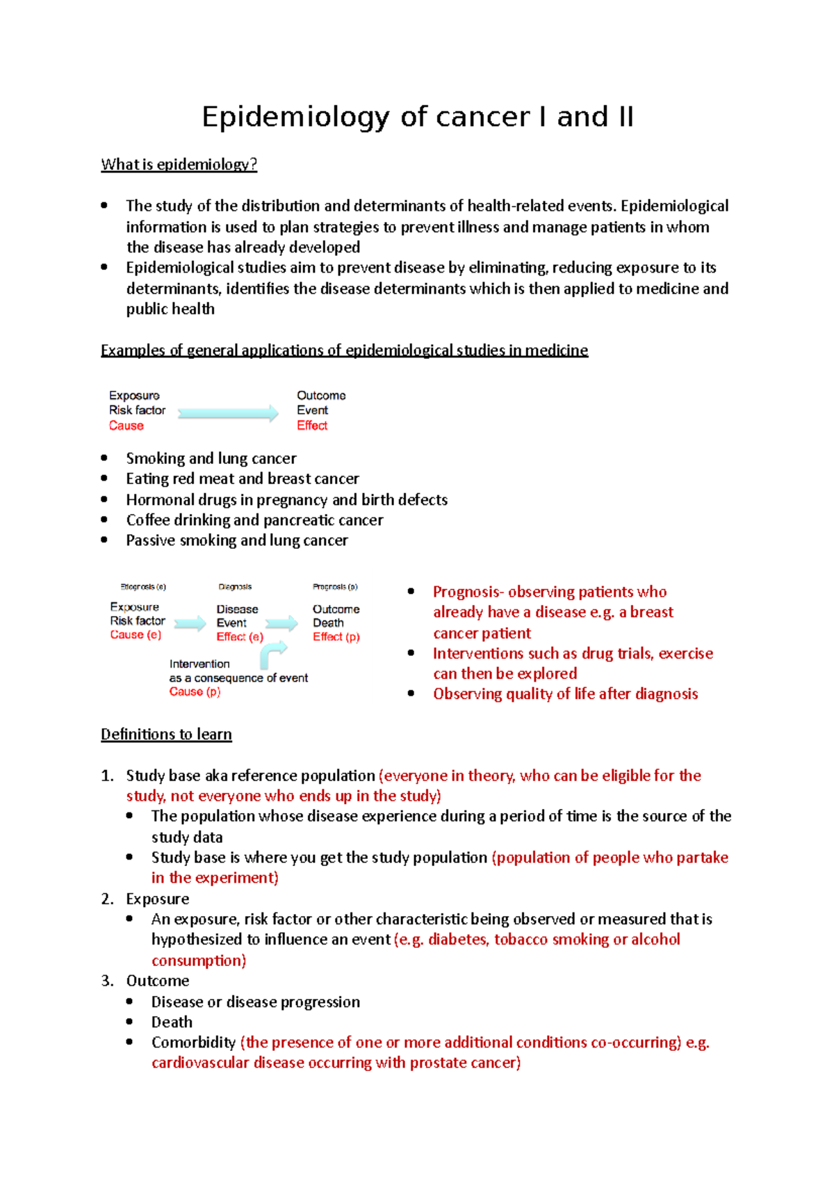 Epidemiology of cancer I and II-Bio of cancer - Epidemiology of cancer ...