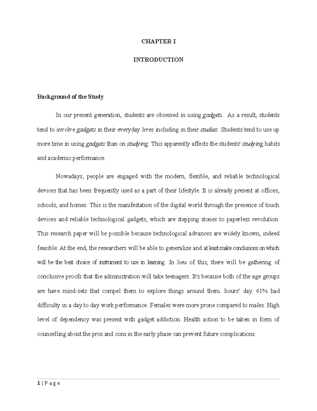 Chapter I Sample Research - CHAPTER I INTRODUCTION Background of the ...