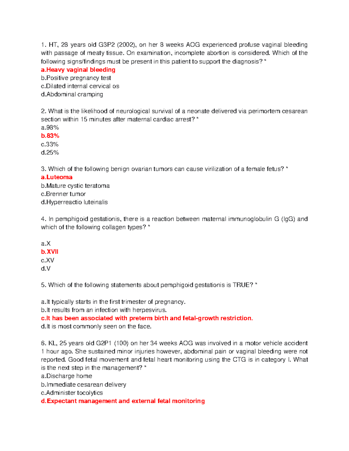 Medical of Otolaryngology exam part 3 - HT, 28 years old G3P2 (2002 ...