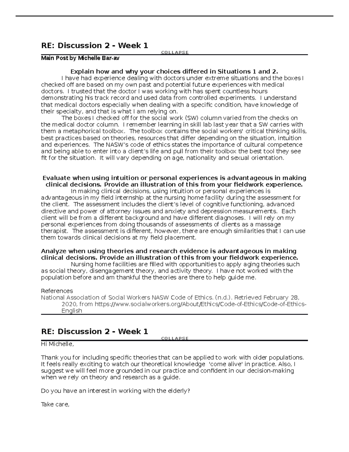 Explain how and why your choices differed in Situations - I have had ...