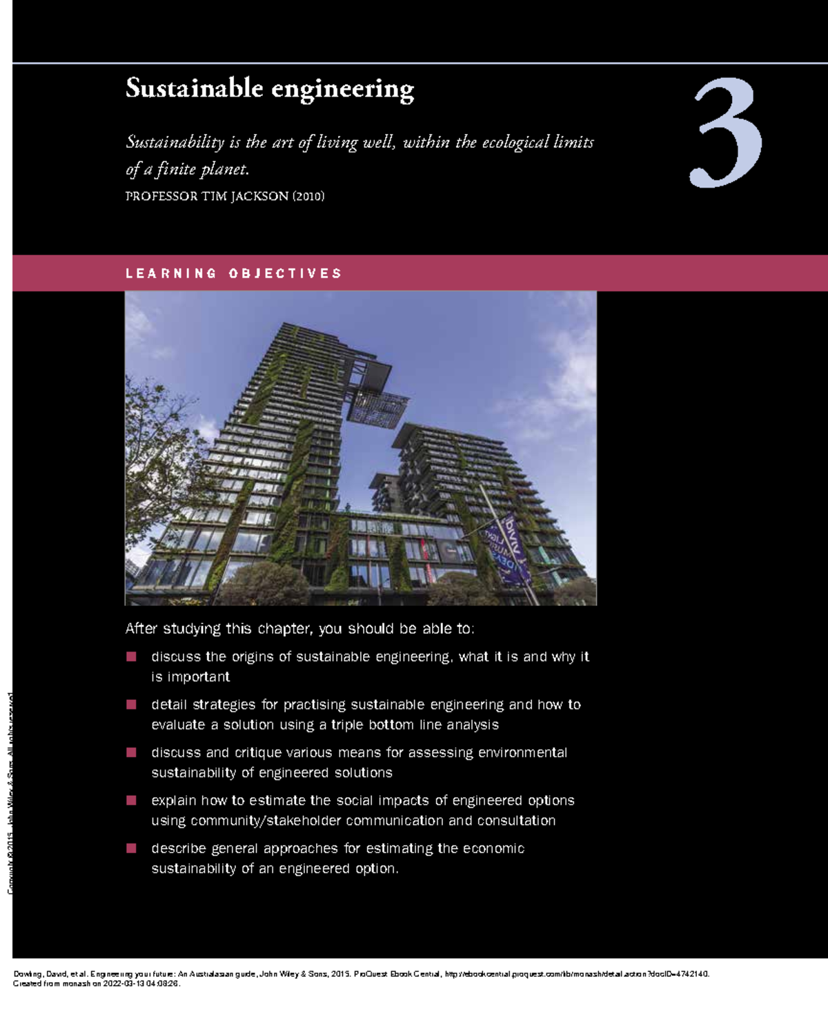Chapter 3 Sustainable Engineering 3rd Ed - After studying this chapter ...