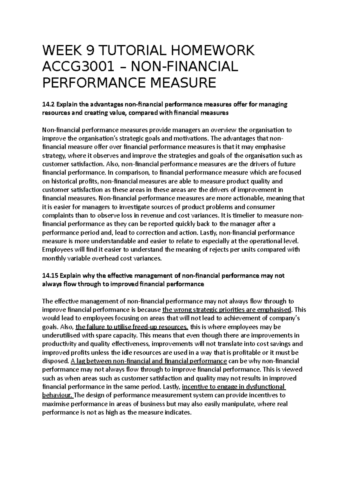 WEEK 9 Tutorial Homewor ACCG3001 - WEEK 9 TUTORIAL HOMEWORK ACCG3001 ...