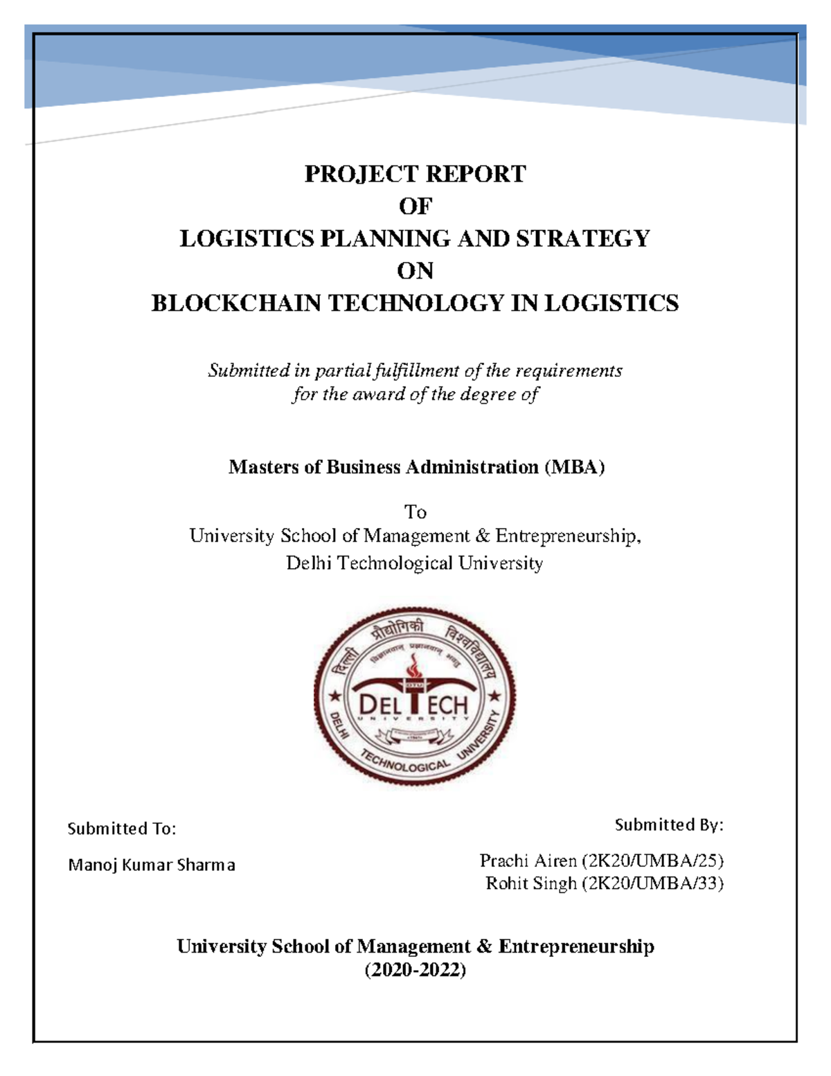 LPS Project - implementation of block chain in india - PROJECT REPORT ...
