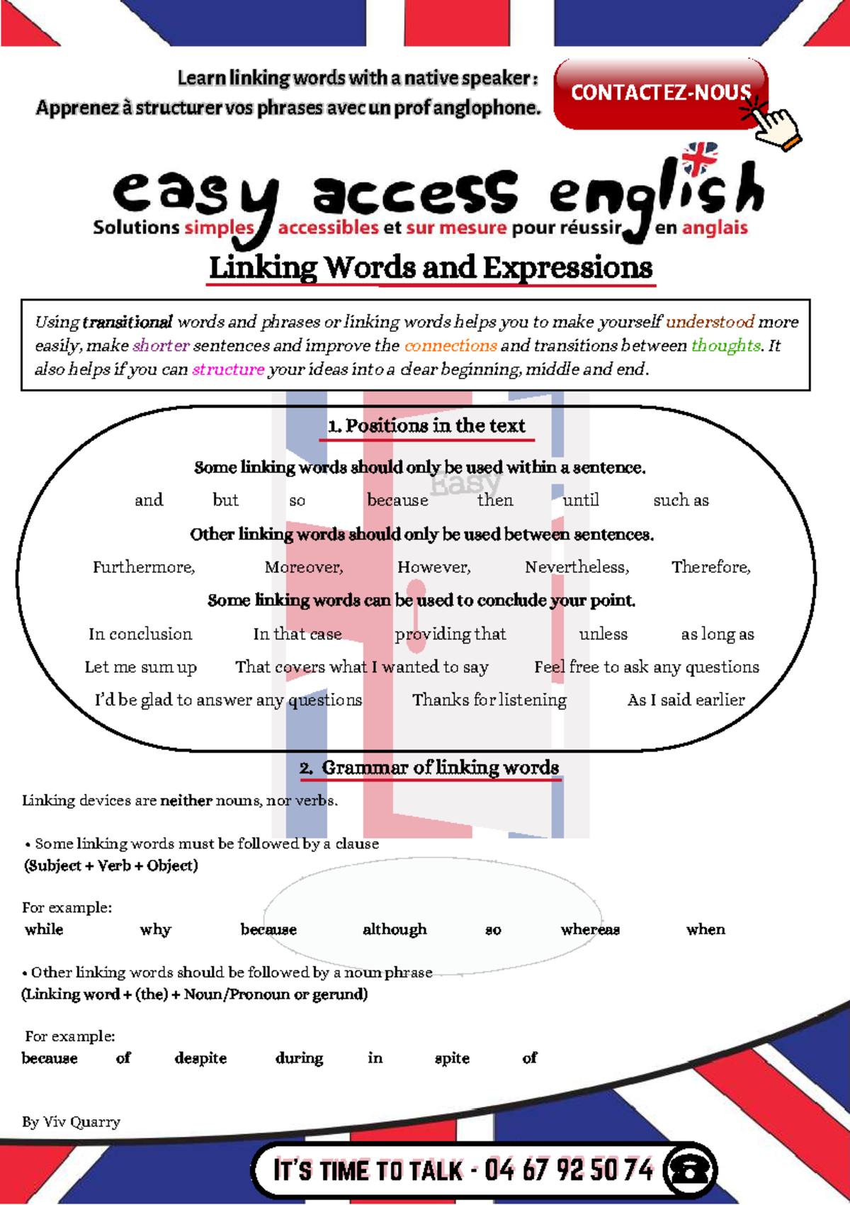 Linking-Words-Guide - lengua - EasyEasy Using transitional words and phrases or linking words ...