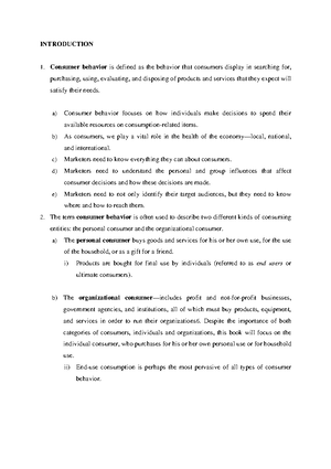 Consumer Learning_Lecturer Notes_Chapter 7 - CHAPTER 7 Consumer ...
