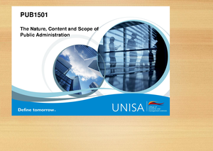 PUB1501 Tutorial Session - Summary of Learning Unit 2 - ####### PUB The ...