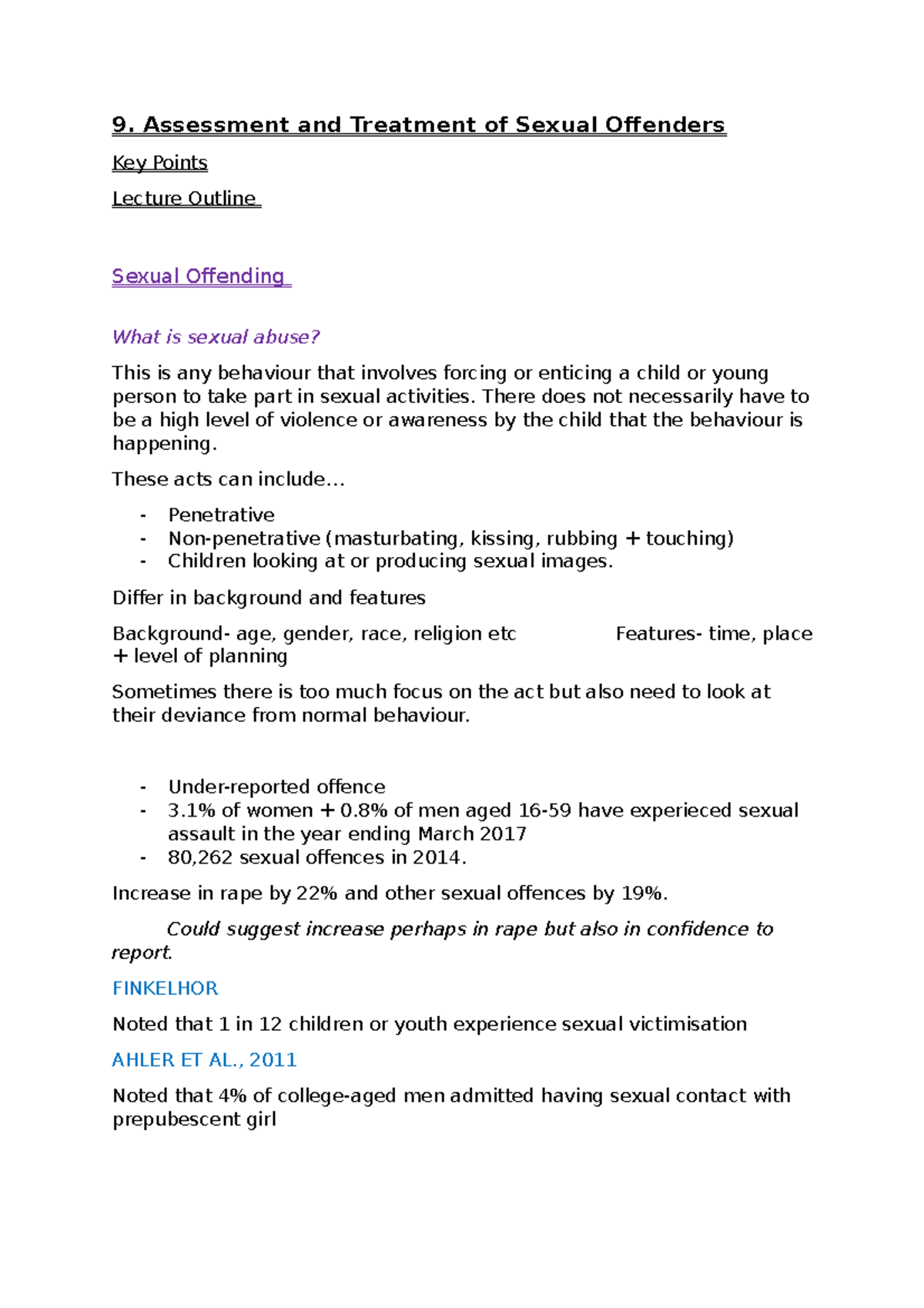 9. Assessment and Treatment of Sexual Offenders - 9. Assessment and ...