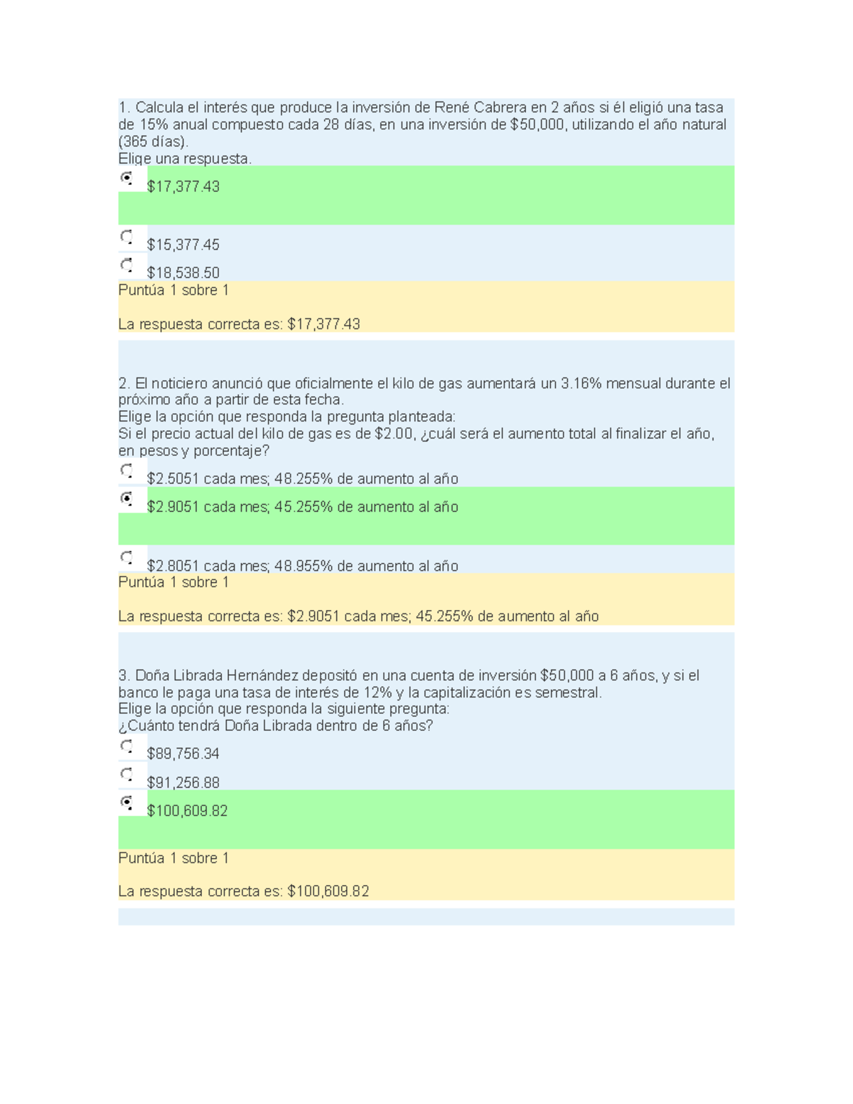 Examen interes - Calcula el interés que produce la inversión de René ...