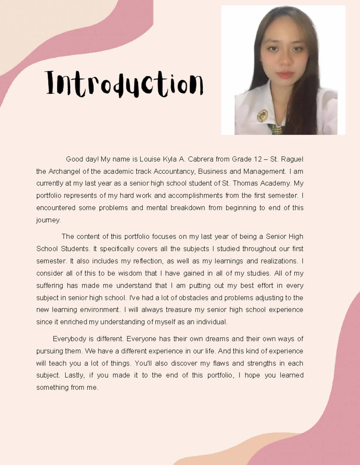 Culminating - Practice - Good day! My name is Louise Kyla A. Cabrera ...
