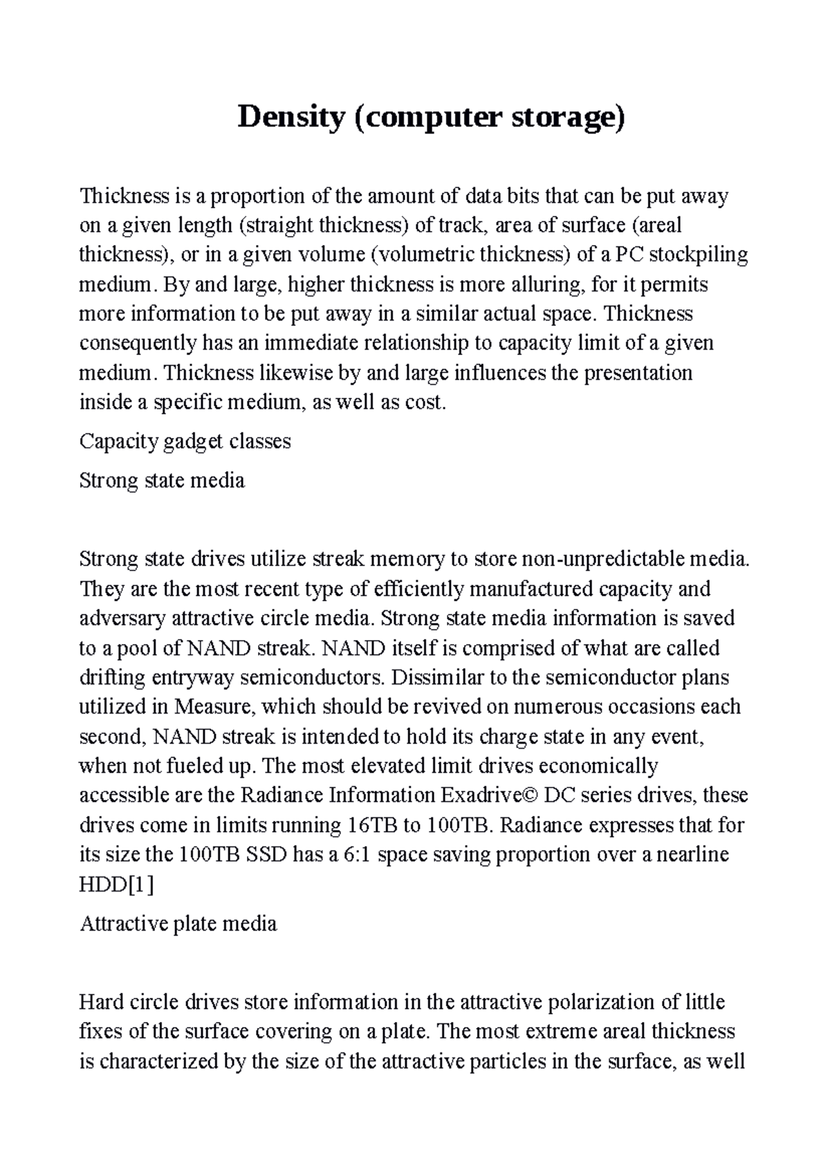 Density (computer storage) - Density (computer storage) Thickness is a ...