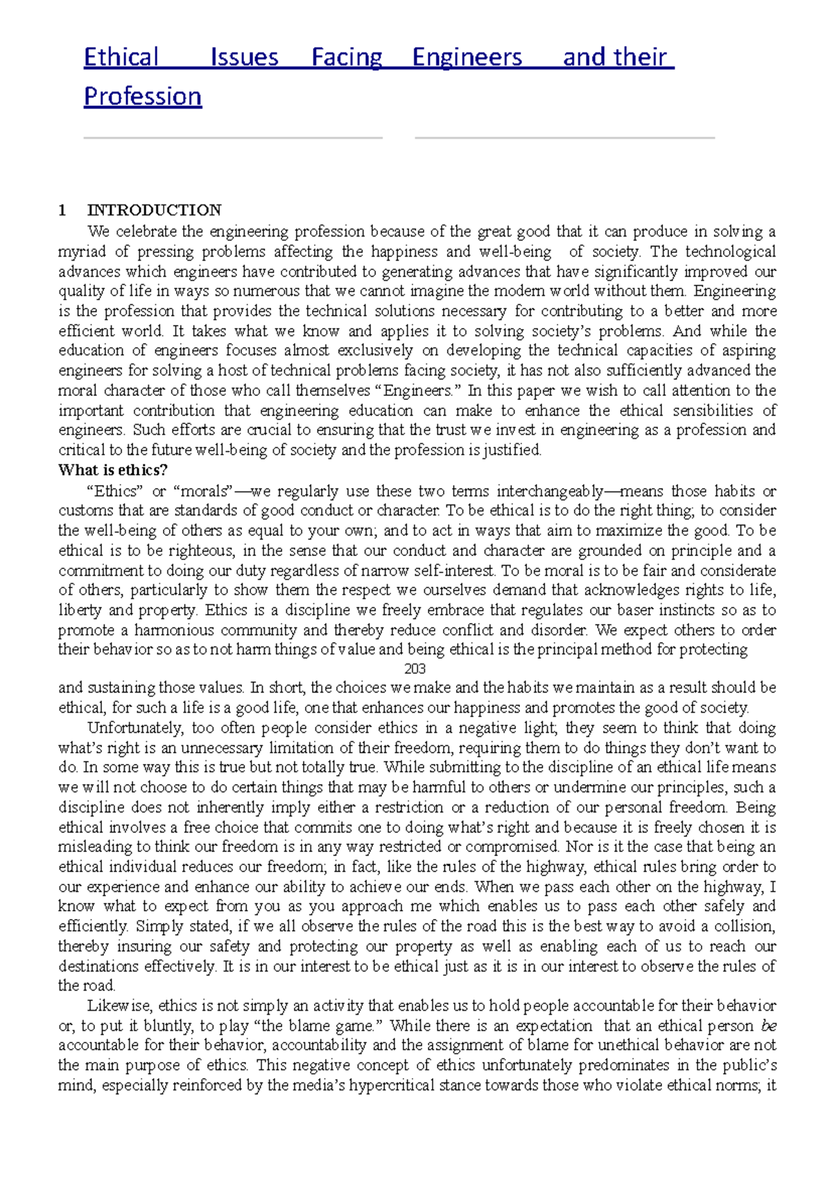 engineering daynamics - Ethical Issues Profession Facing Engineers and ...
