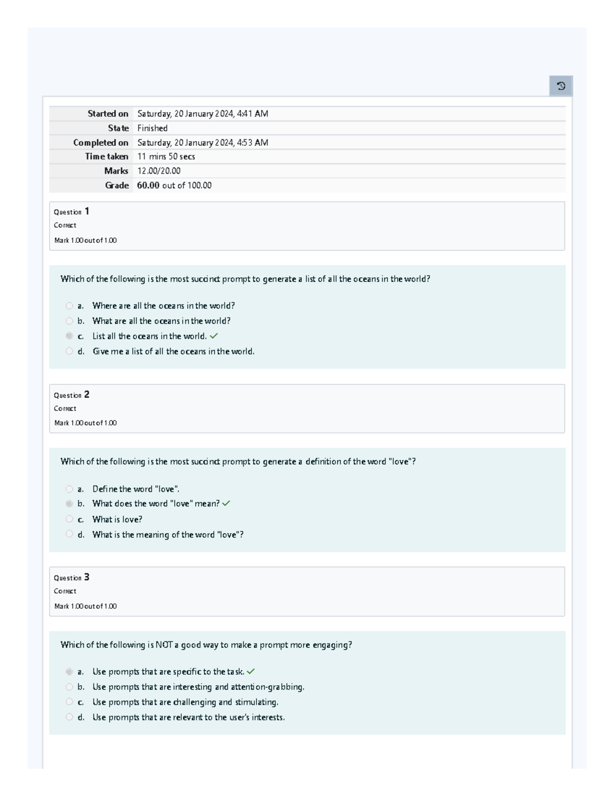 UGRD-AI6100-2323T - Prelim Quiz 1 Attempt 5 - Started on Saturday, 20 ...