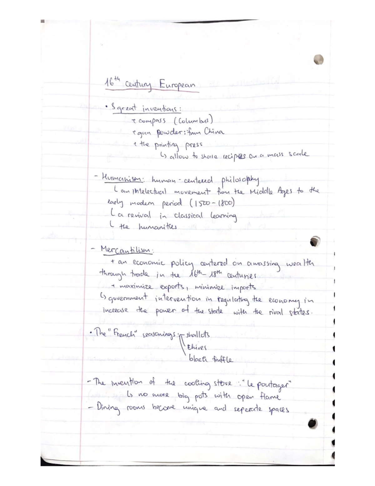 16th century - Lecture notes 3-4 - MC302 - FIT - Studocu