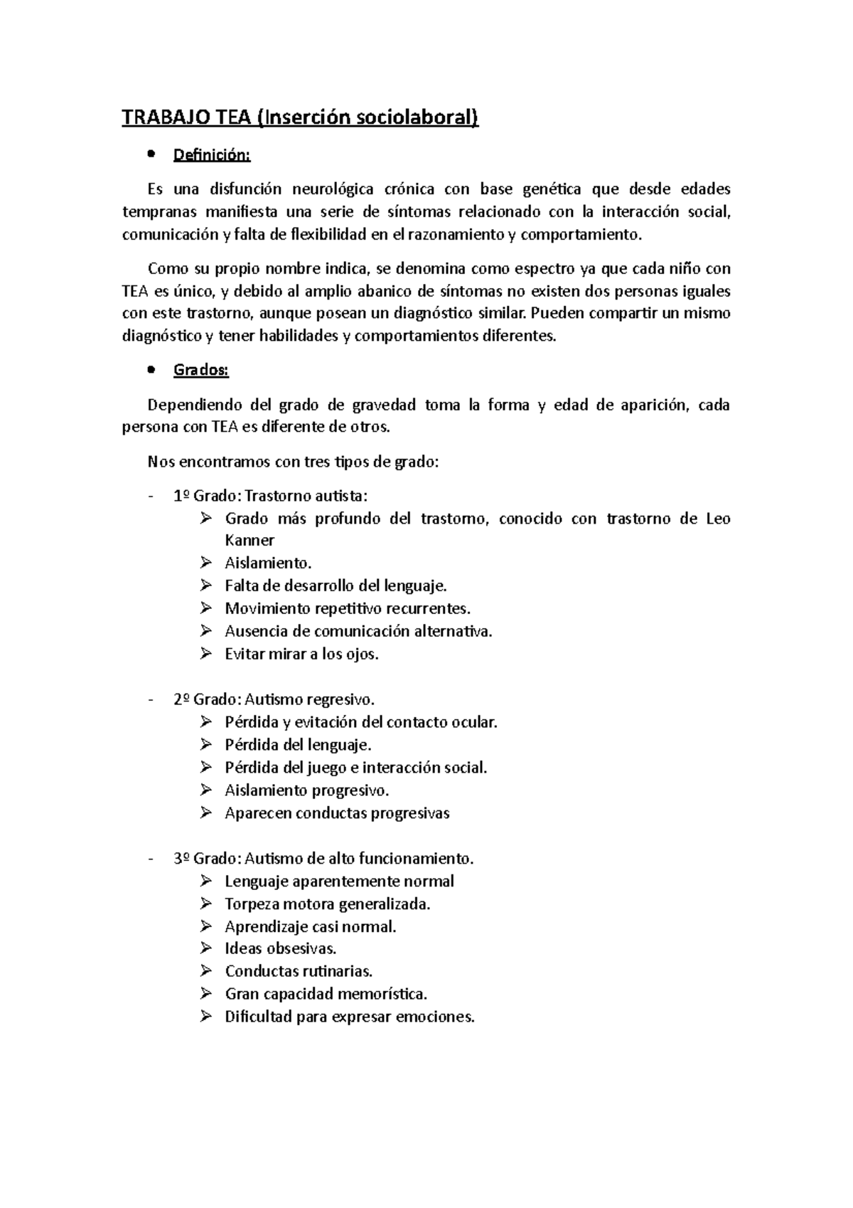 Trabajo TEA terminado -sd - TRABAJO TEA (Inserción sociolaboral ...