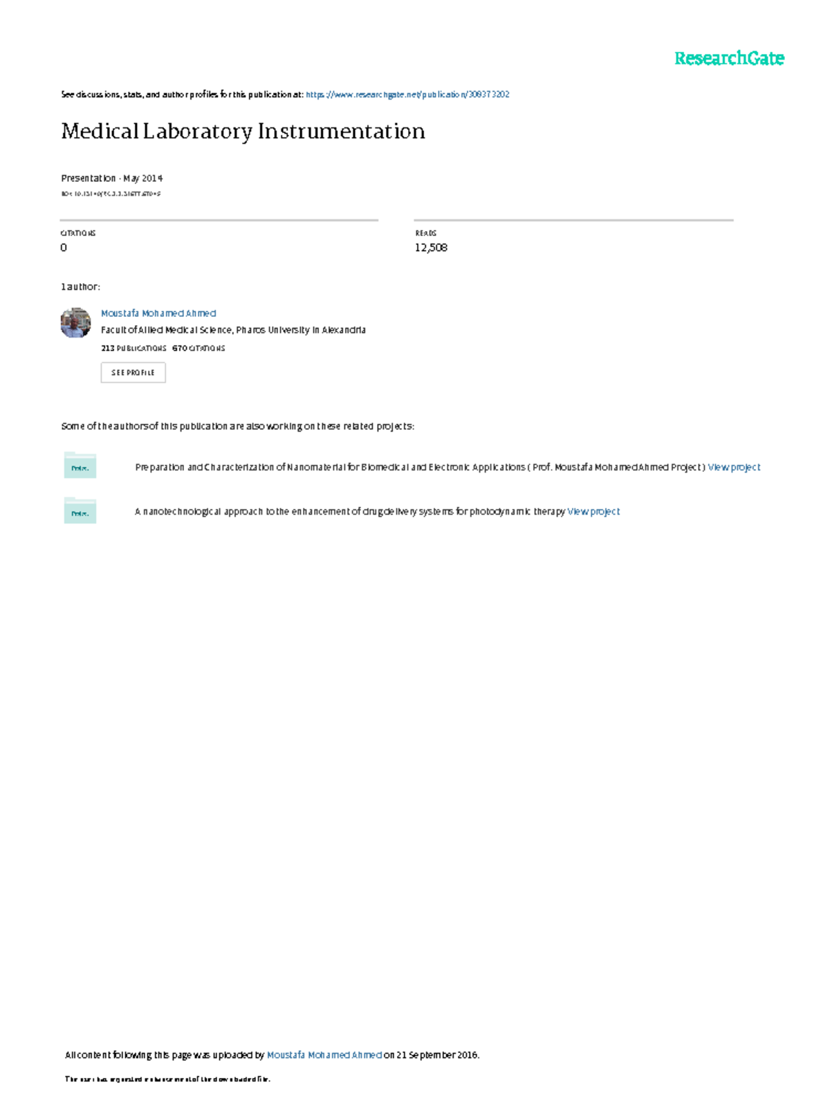 Medical Laboratory Instrumentationfinal 3 - See discussions, stats, and ...