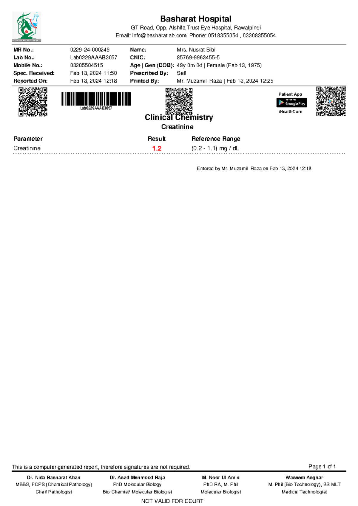 Download - Basharat Hospital GT Road, Opp. Alshifa Trust Eye Hospital ...