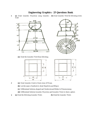 EG Question bank - Engineering graphics is a branch of engineering that ...