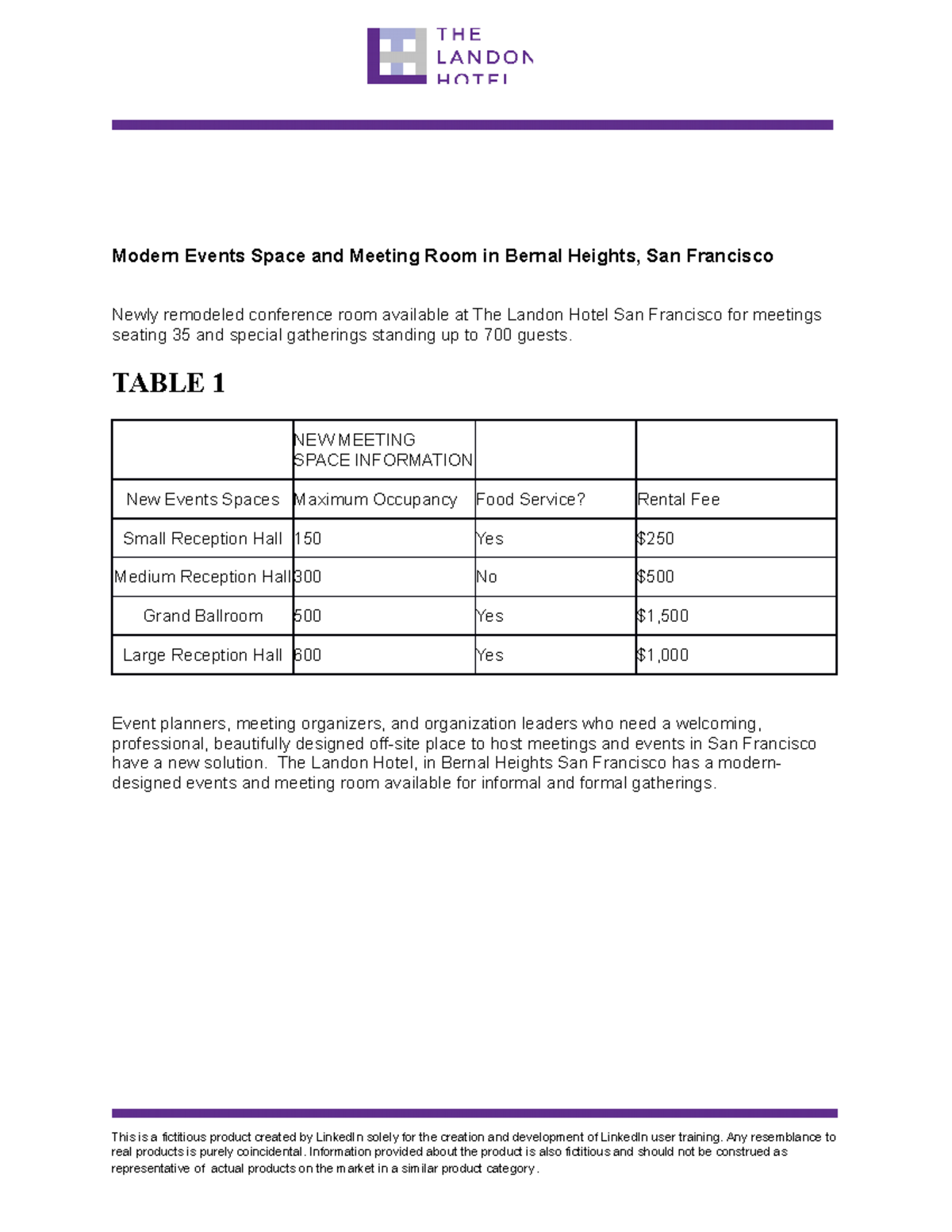 04 02 Modify Tables - Practice Material - Modern Events Space and ...