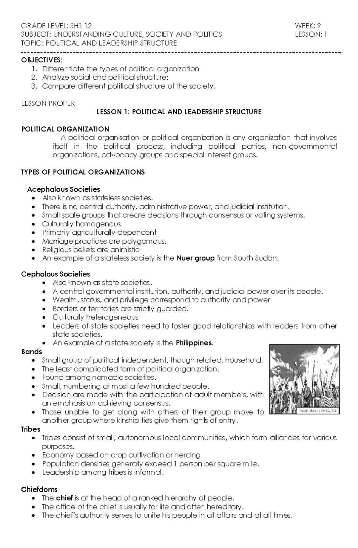 WEEK 9 Lesson 1 Final - Okayeddd - GRADE LEVEL: SHS 12 WEEK: 9 SUBJECT ...