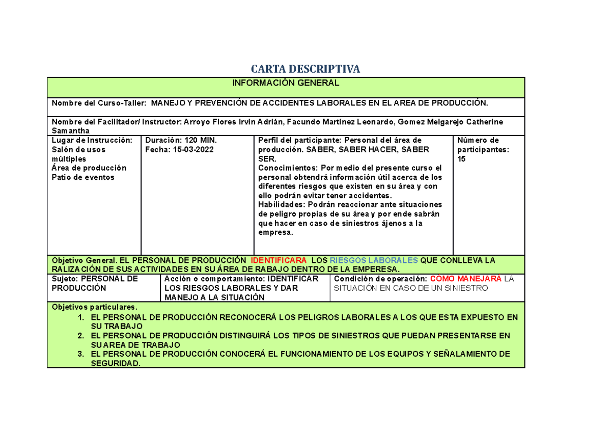 Carta%20 Descriptiva-correcta%201 carta descriptiva - CARTA DESCRIPTIVA INFORMACIÓN GENERAL ...