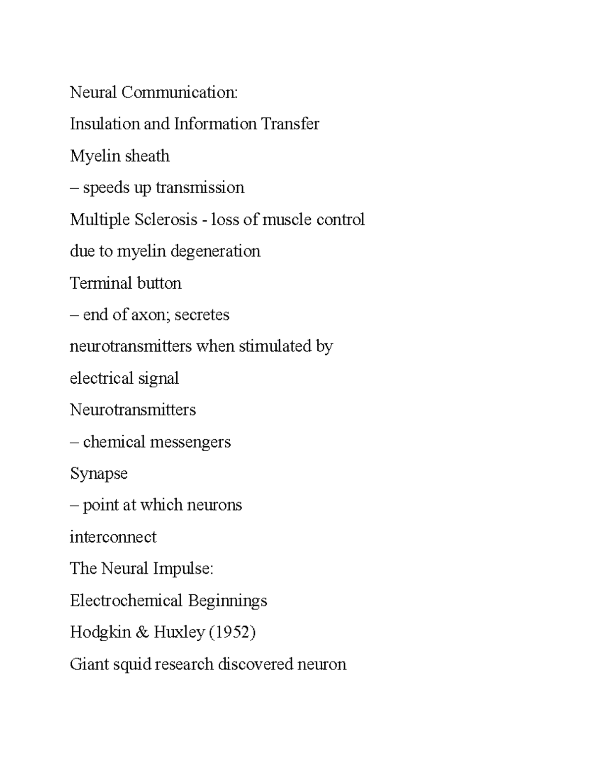 Neural Communication - everything you need to know about psychology so ...