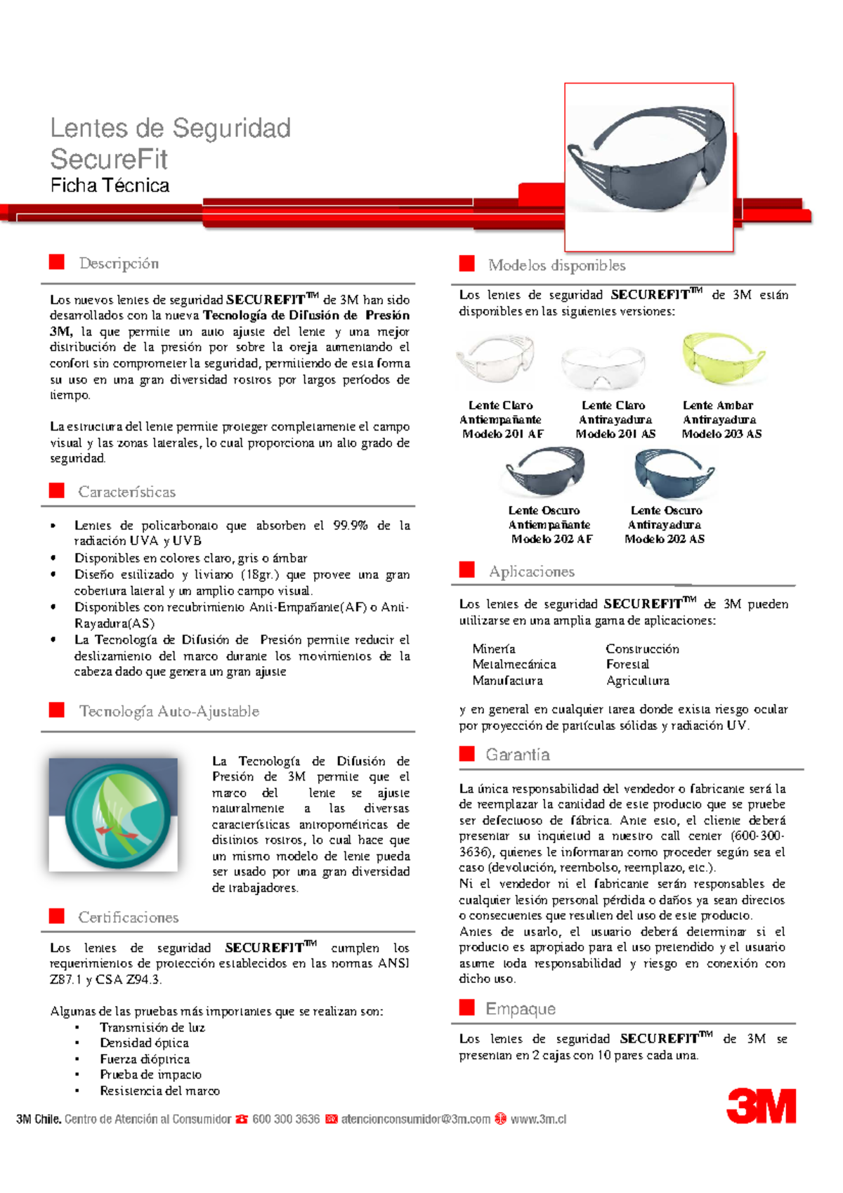 3M Prot Ocular - Lentes Secure Fit - Lentes de Seguridad SecureFit ...