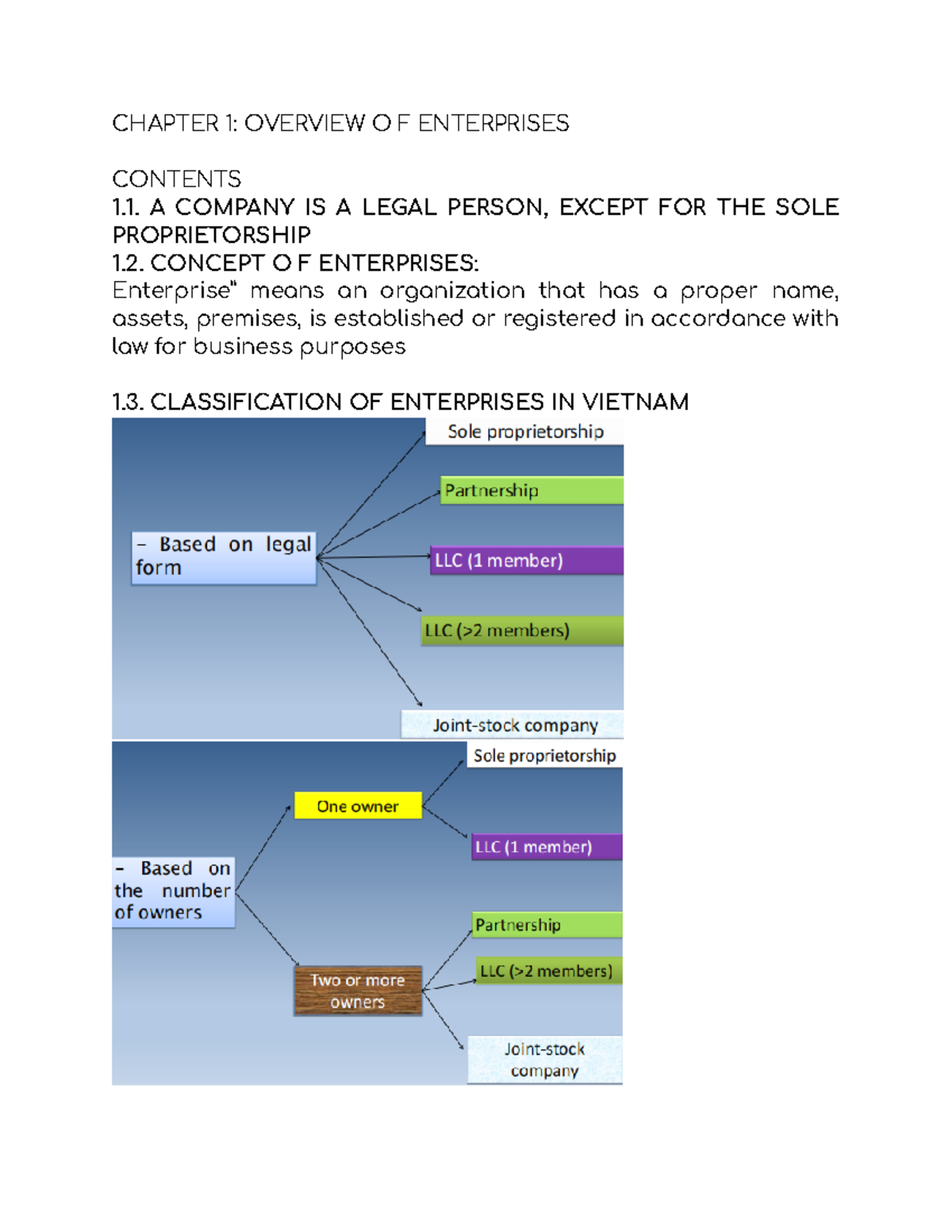 Chapter 1 Overview O F Enterprises - CHAPTER 1: OVERVIEW O F ...