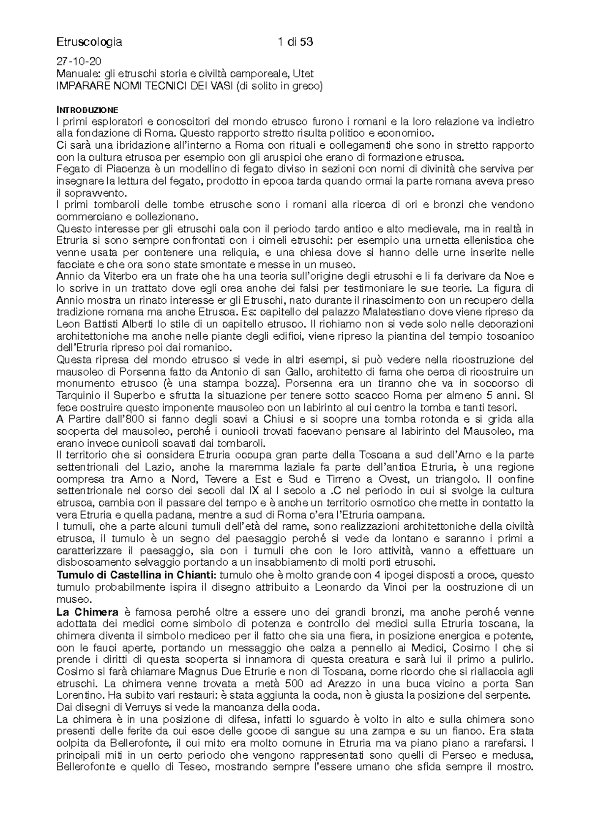 Etruscologia - 27-10- Manuale: gli etruschi storia e civiltà camporeale ...