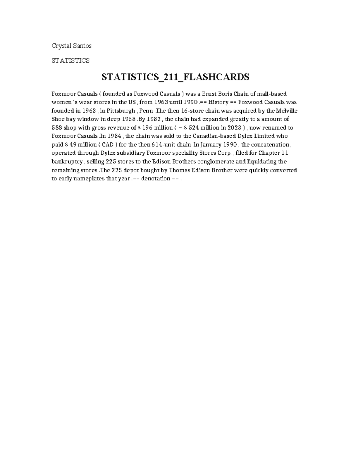 Statistics 211 Flashcards - Crystal Santos STATISTICS STATISTICS_211 ...