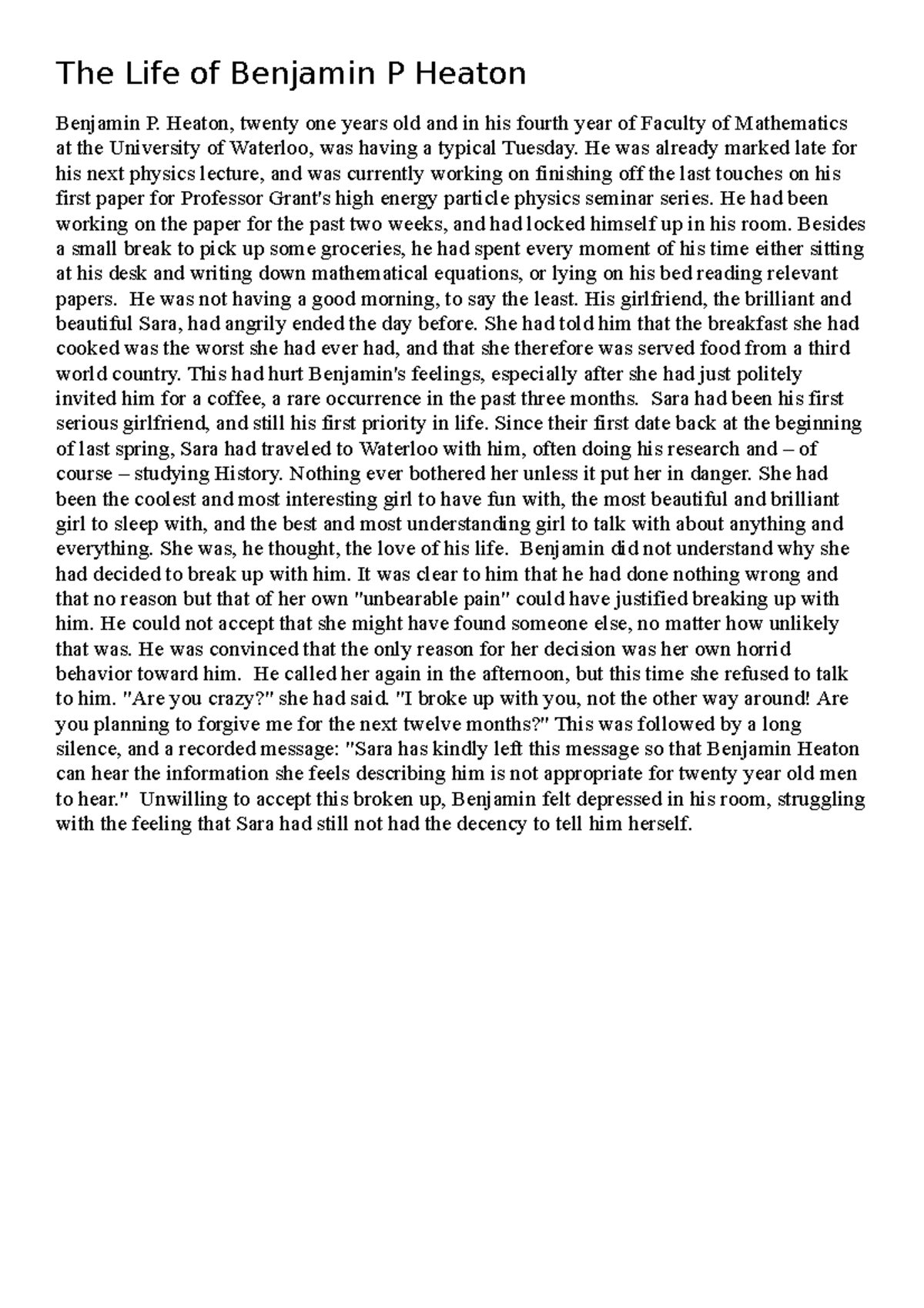 The Life of Benjamin P Heaton - The Life of Benjamin P Heaton Benjamin ...