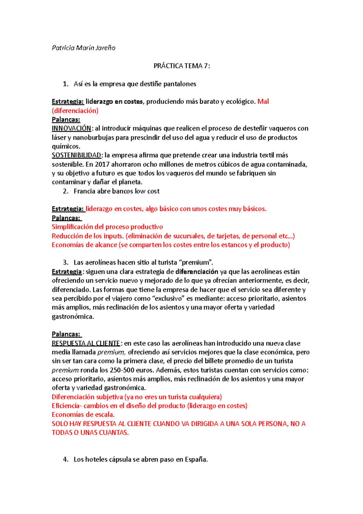 Parctica 7 - práctica 7 corregida - Patricia Marín Jareño PRÁCTICA TEMA 7: Así es la empresa que ...