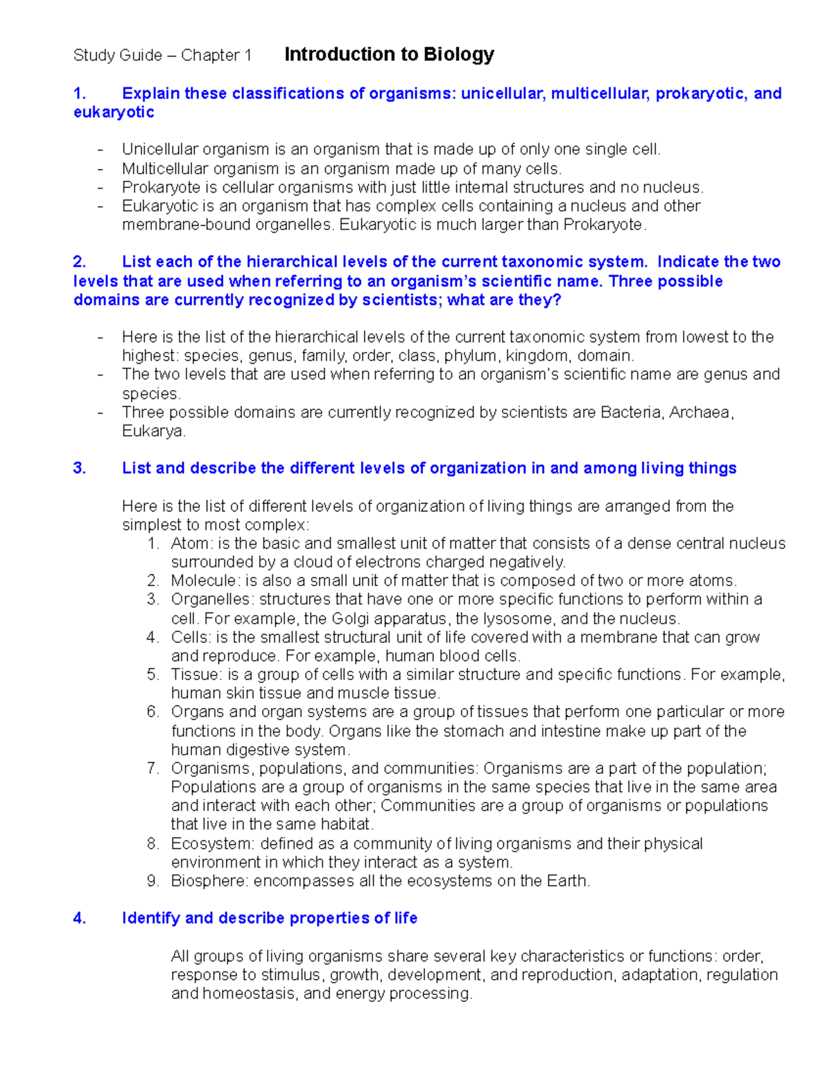 Chapter 1 Study Guide - Professor: Jean Replicon Course: Intro to ...