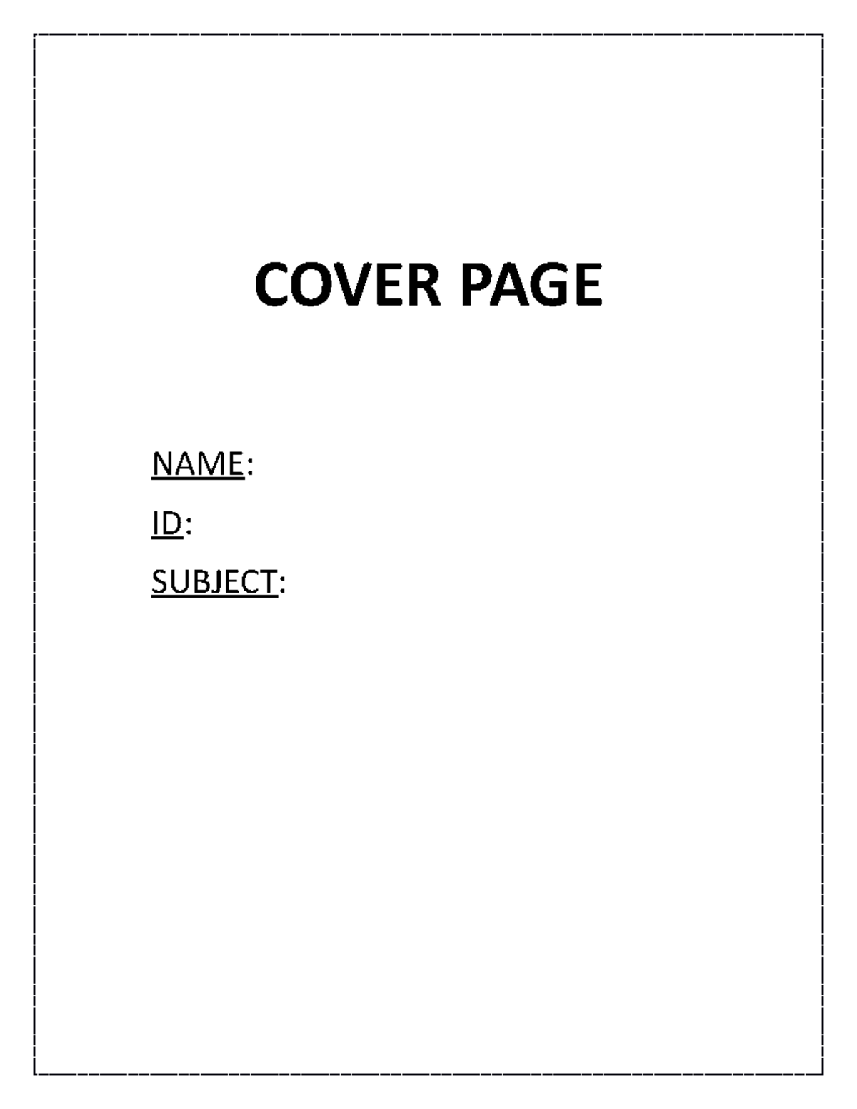 Assignment - Accounting - COVER PAGE NAME: ID: SUBJECT: Question 1 Part ...