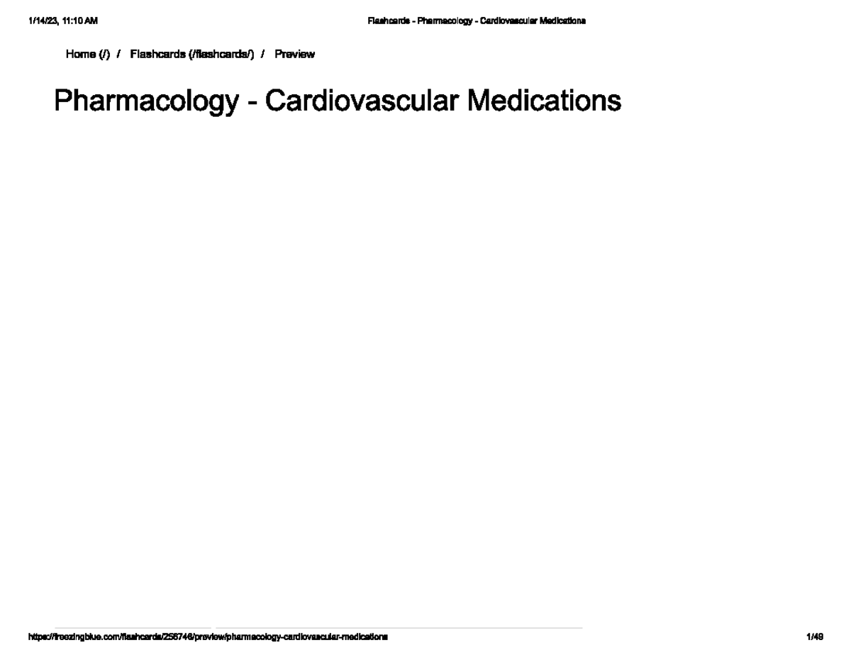 Pharm study guide - pharm201 - Studocu