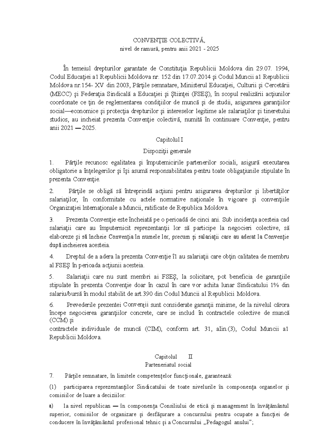 Conventia ramura 2021 2025 BUN - CONVENȚIE COLECTIVĂ, nivel de ramură ...
