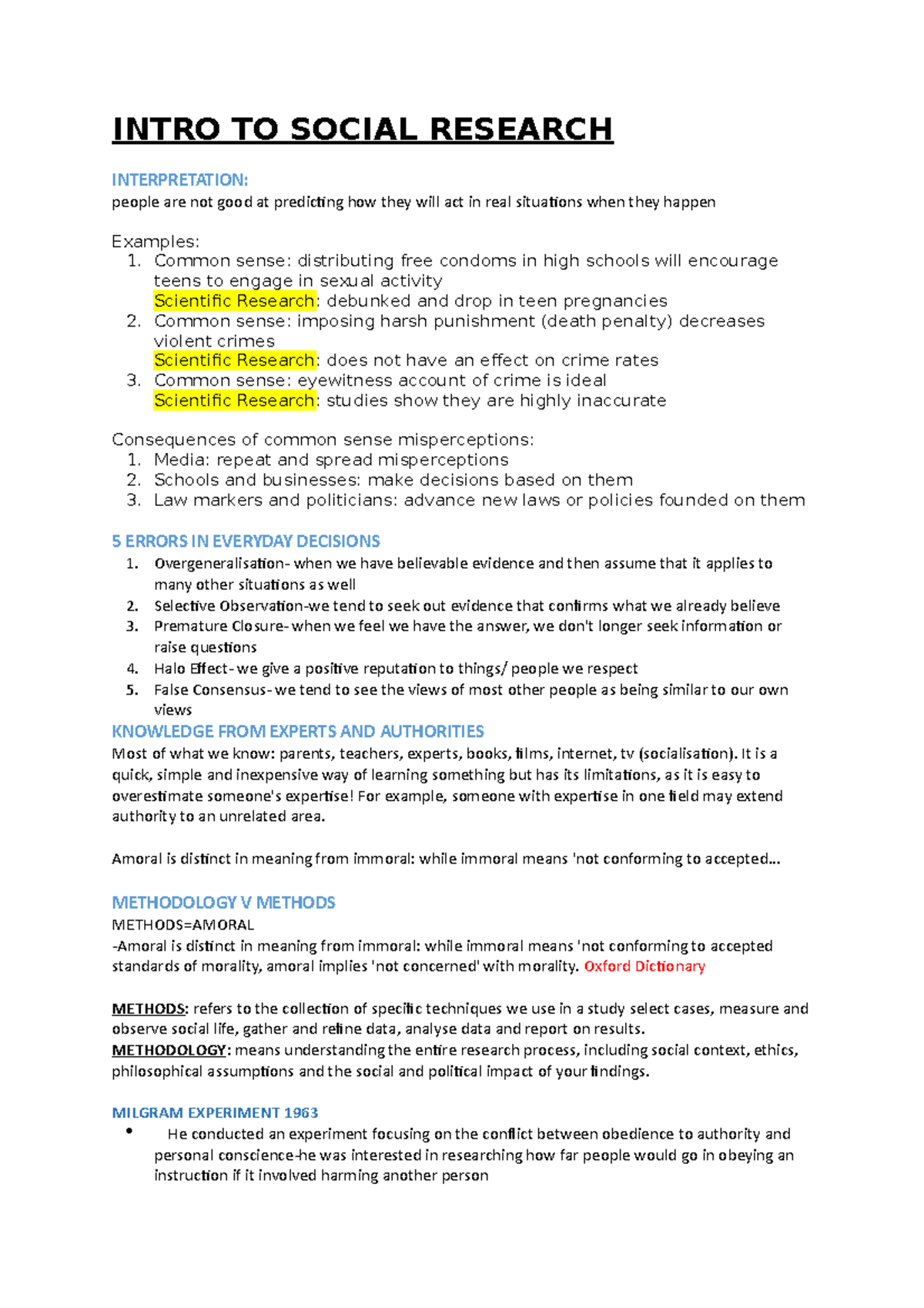 introduction to social research - INTRO TO SOCIAL RESEARCH ...