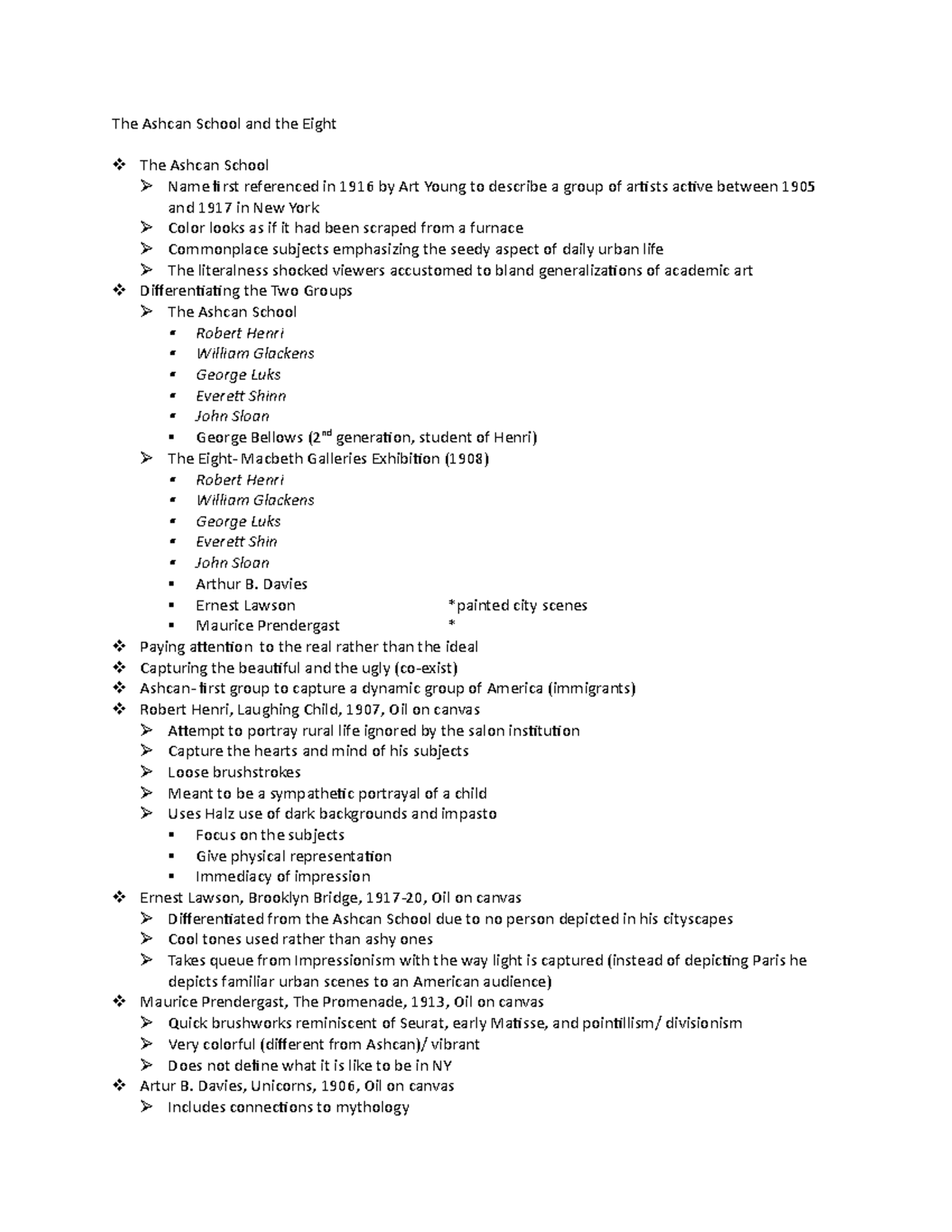 The Ashcan School and the Eight - Davies Ernest Lawson city scenes ...