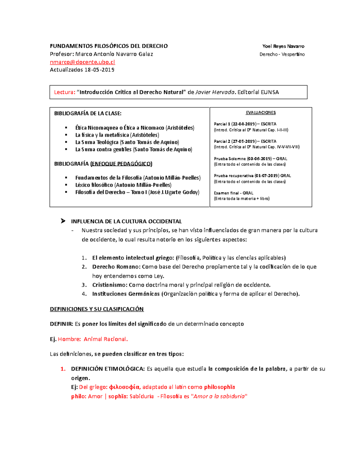 Apuntes - Fundamentos Filosoficos del Derecho - YRN - FUNDAMENTOS ...