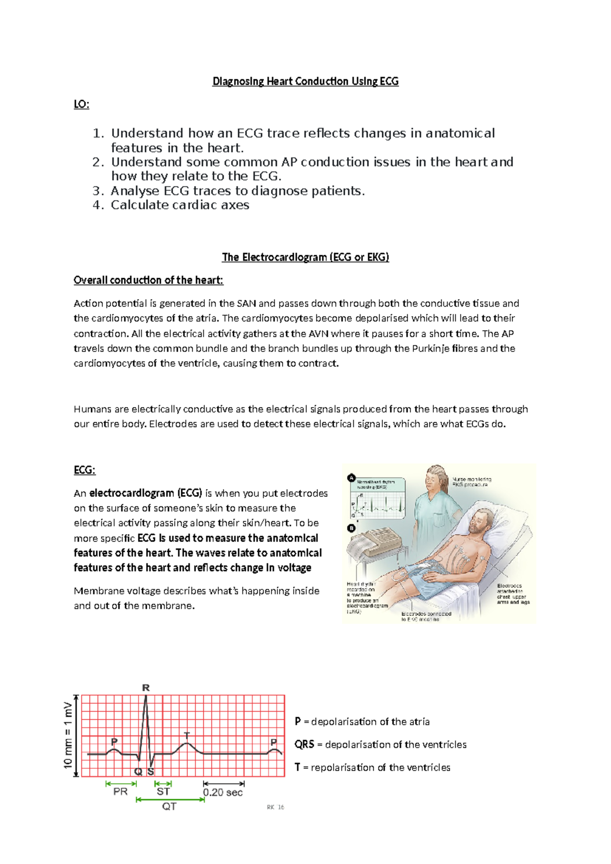 Diagnosing Heart Conduction Using ECG - Understand how an ECG trace ...