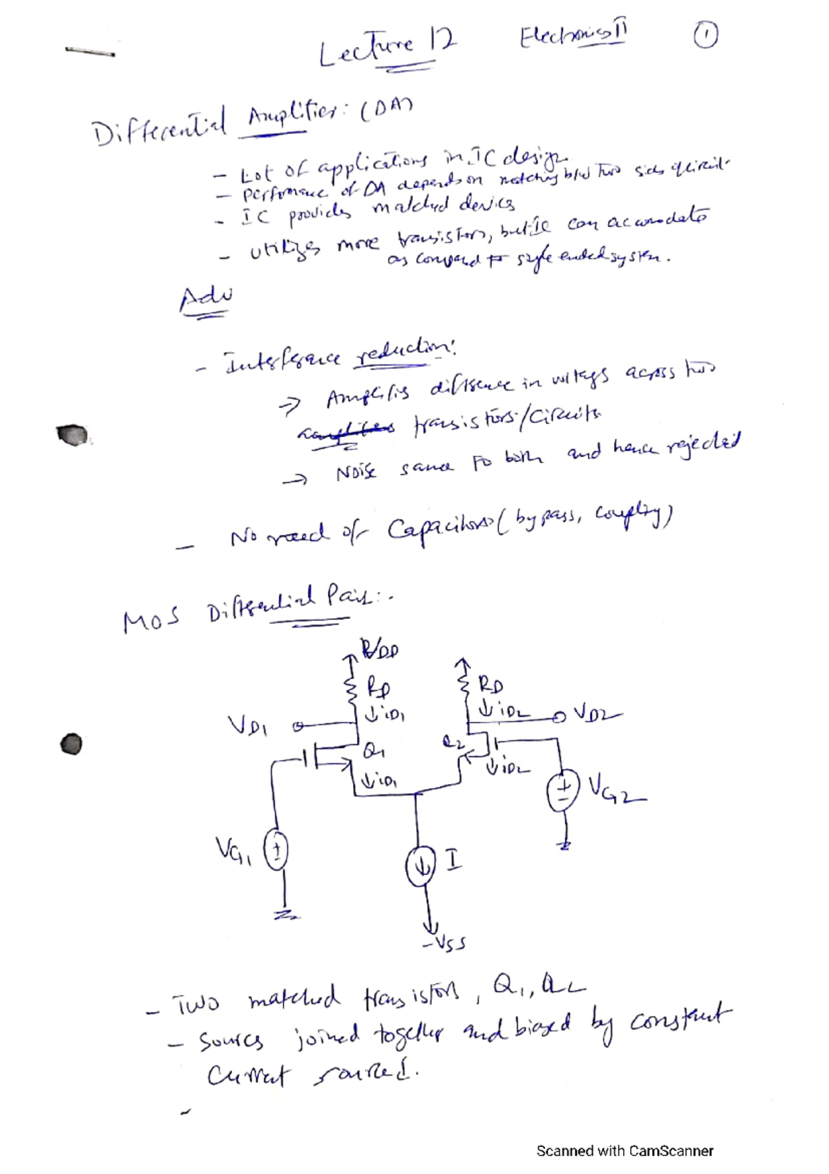 Electronics 2 - Lecture 12 - Electronics II - Studocu