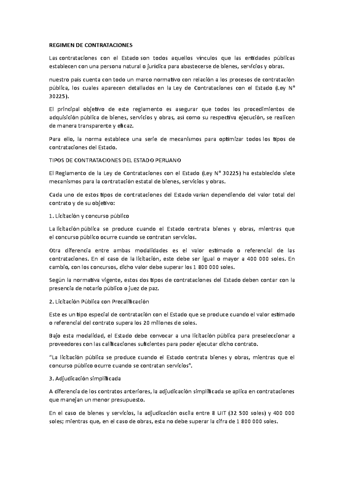 Regimen DE Contrataciones TA1 - REGIMEN DE CONTRATACIONES Las ...
