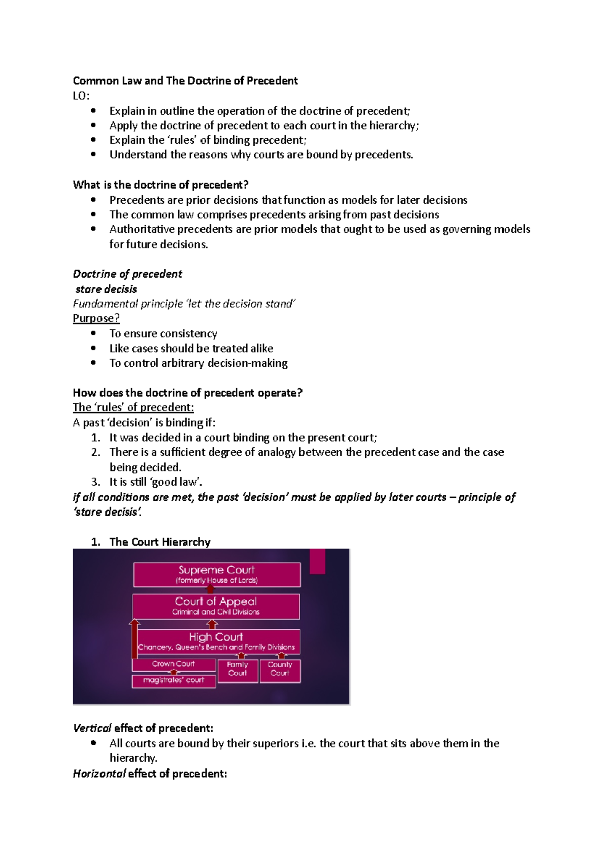 Common Law and The Doctrine of Precedent - What is the doctrine of ...