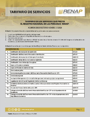 Principales Funciones del Renap - TAREA: Principales Funciones del ...