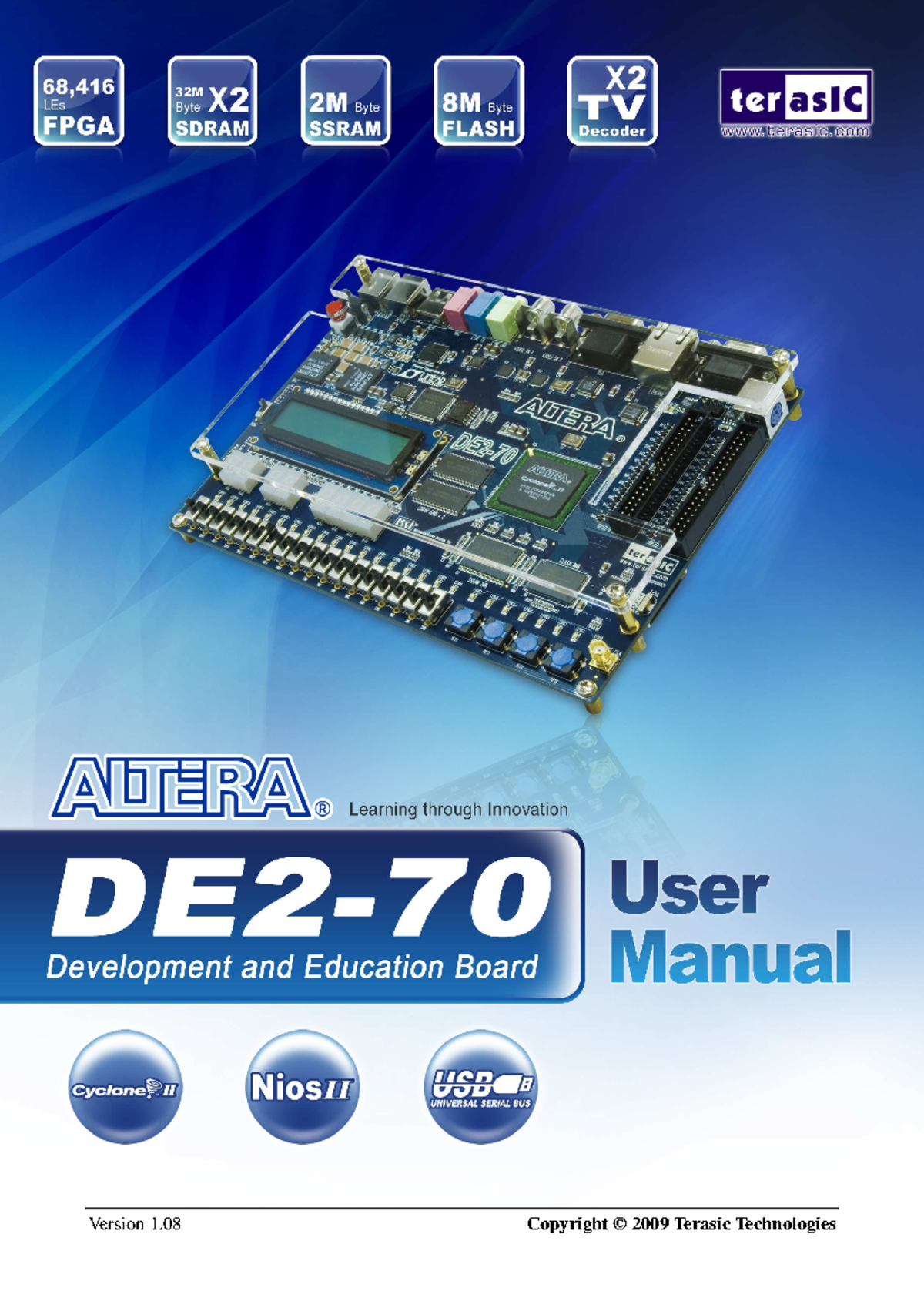 DE2 70 User Manual - Datatsheet - Altera DE2-70 Board Version 1 ...