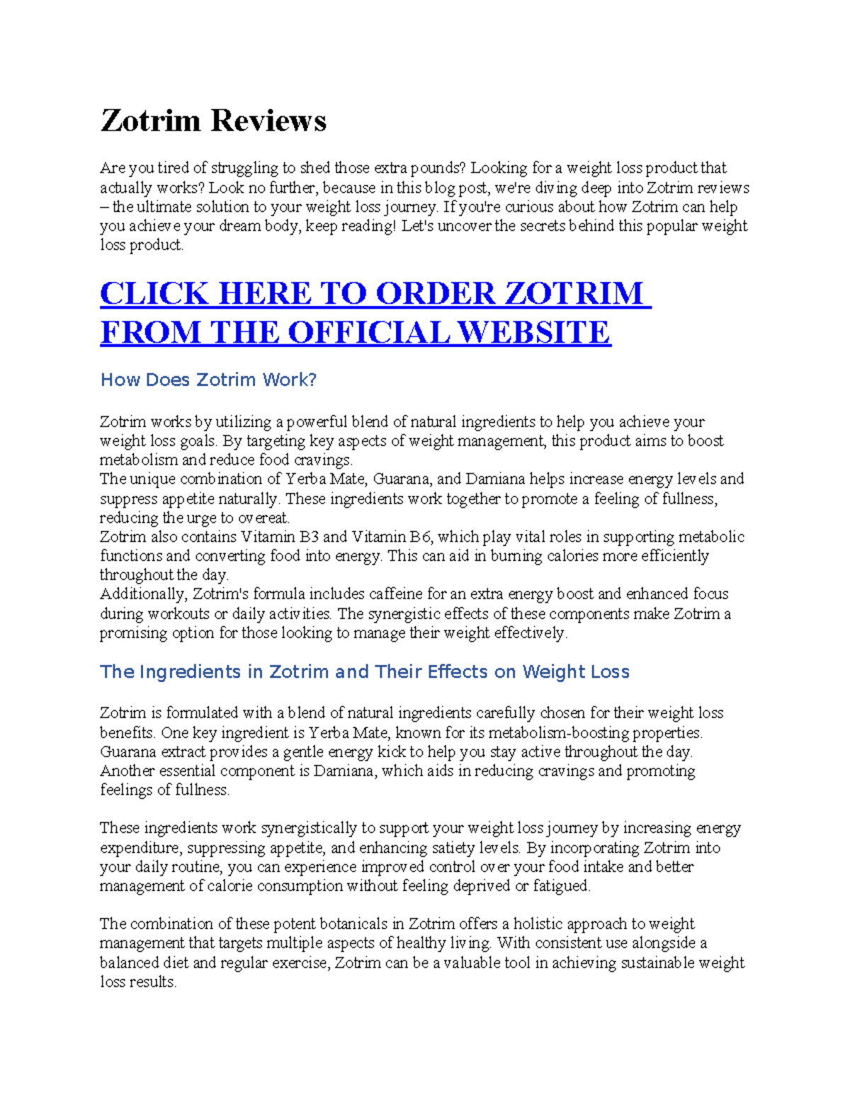 Zotrim Reviews - Is This Weight Loss Product For You? - Zotrim Reviews ...